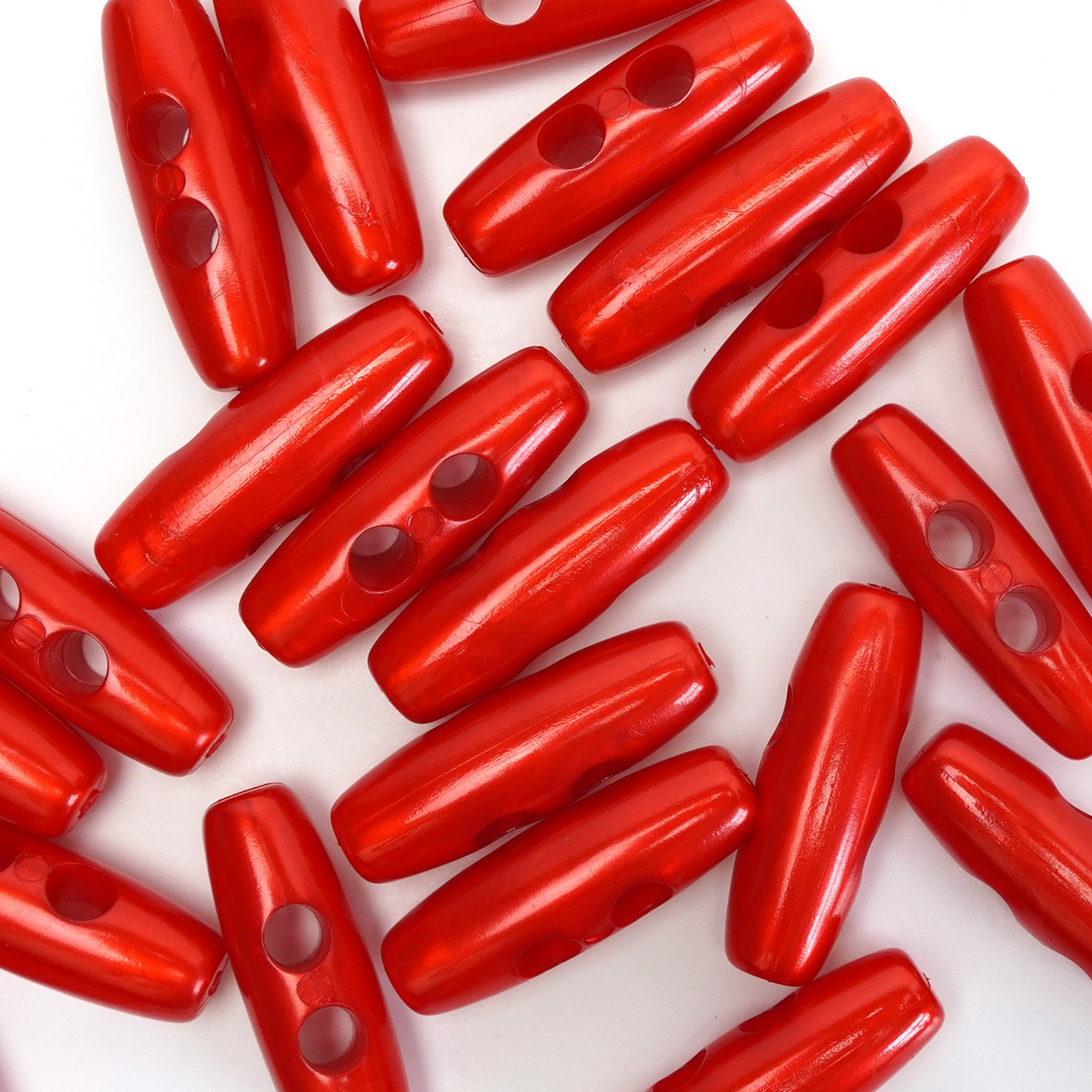 30mm Pearl Effect Toggle / Duffle / Coat Buttons (5 Pcs) - Italian Made ...