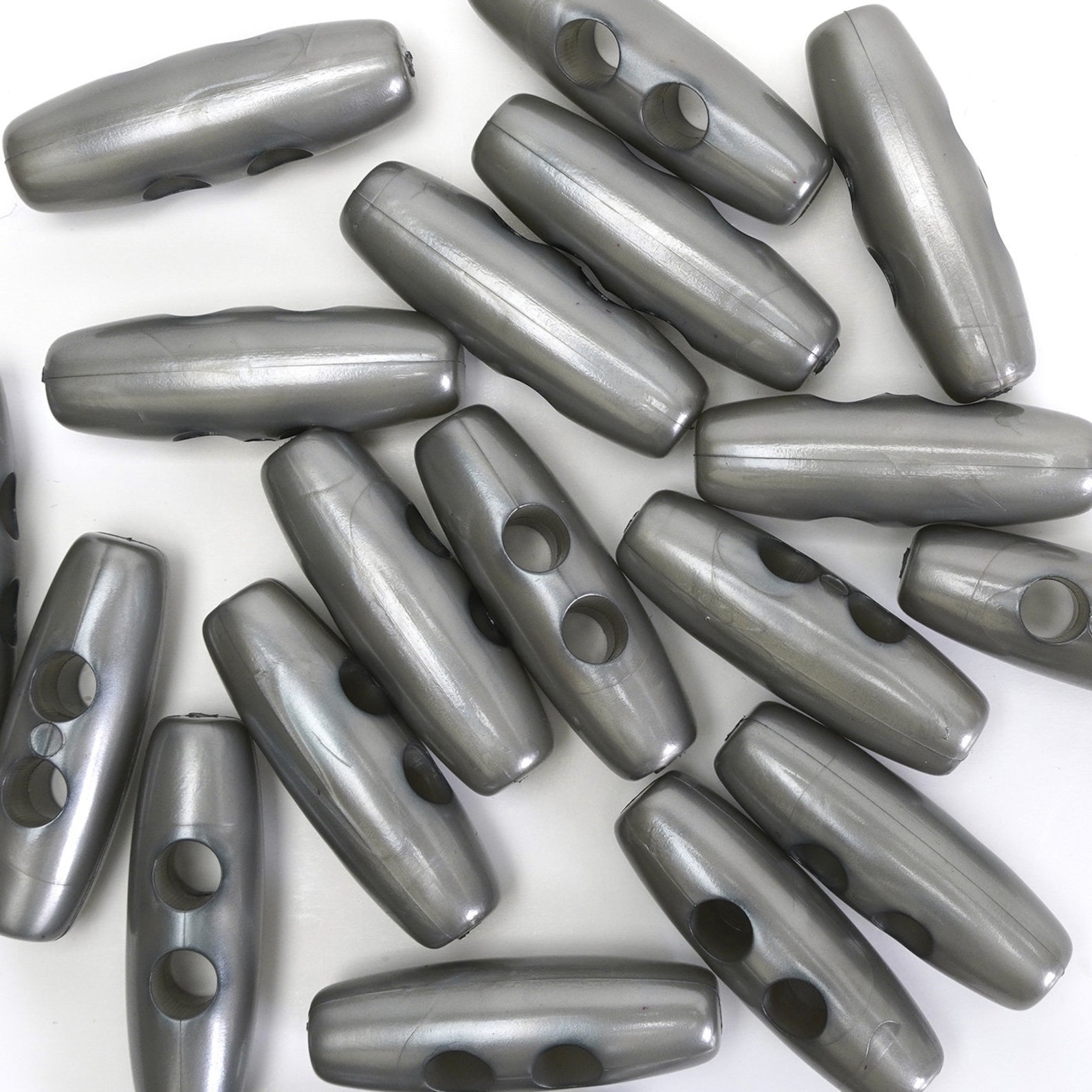 30mm Pearl Effect Toggle / Duffle / Coat Buttons (5 Pcs) - Italian Made ...