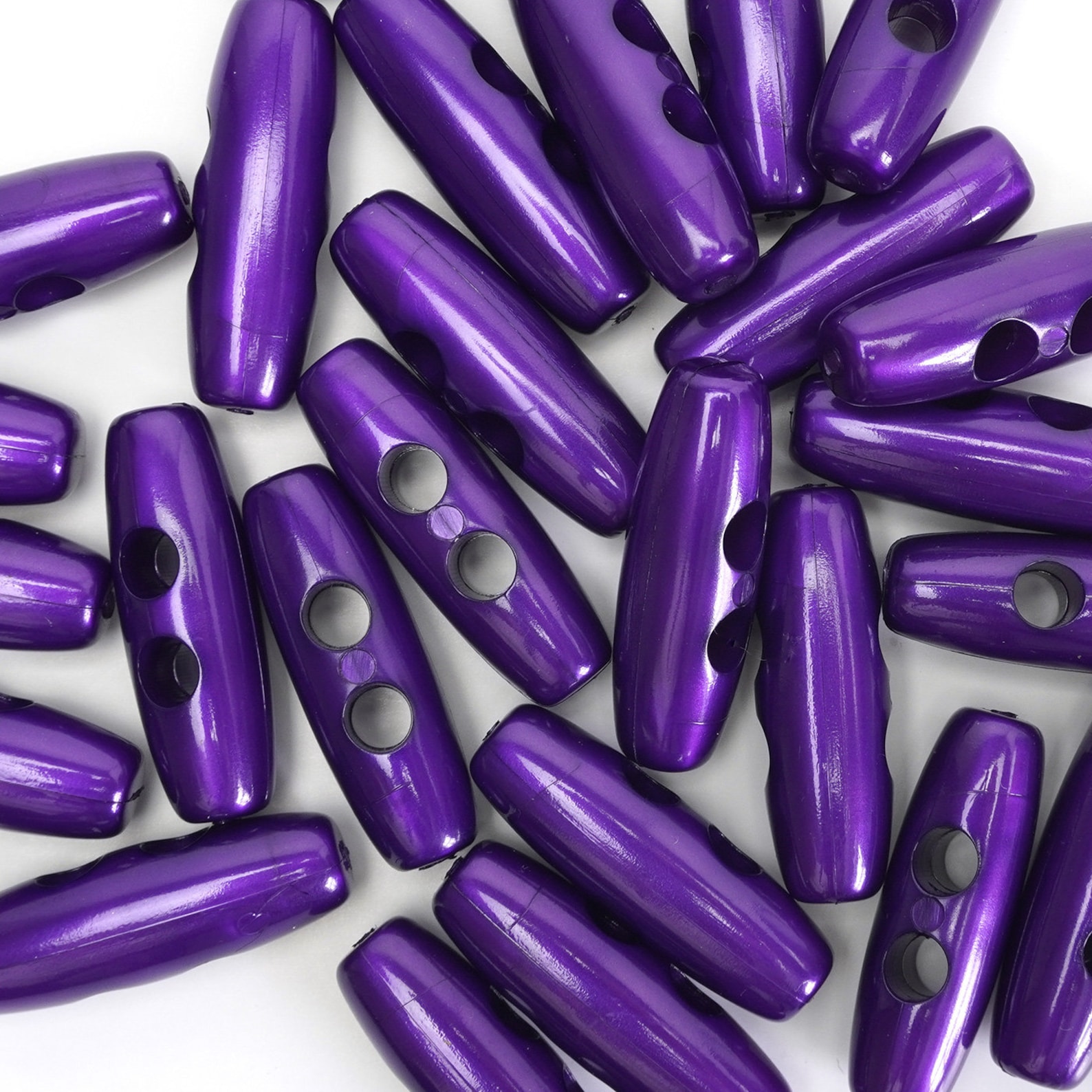 30mm Pearl Effect Toggle / Duffle / Coat Buttons (5 Pcs) - Italian Made ...