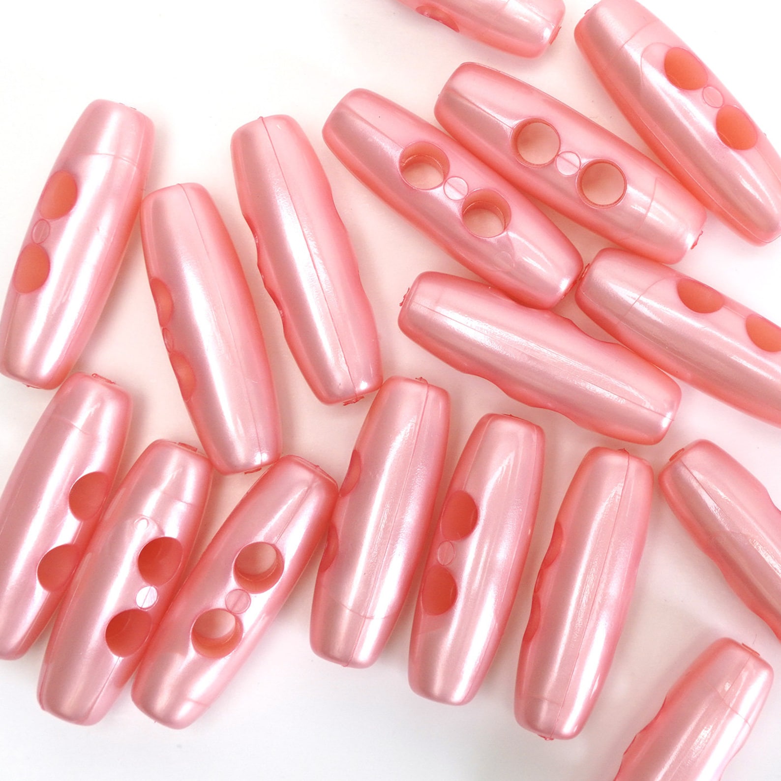 30mm Pearl Effect Toggle / Duffle / Coat Buttons (5 Pcs) - Italian Made ...