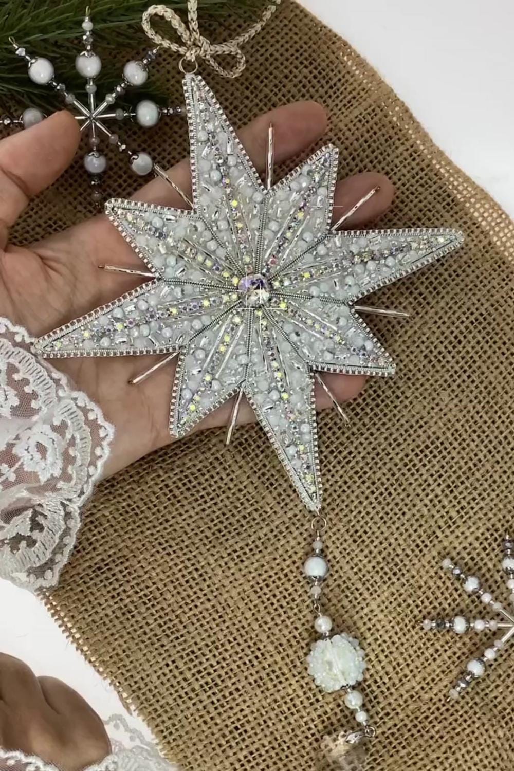 Beaded Star Ornament DIY Kit “stella” – Bethlehem Christmas Decoration ...