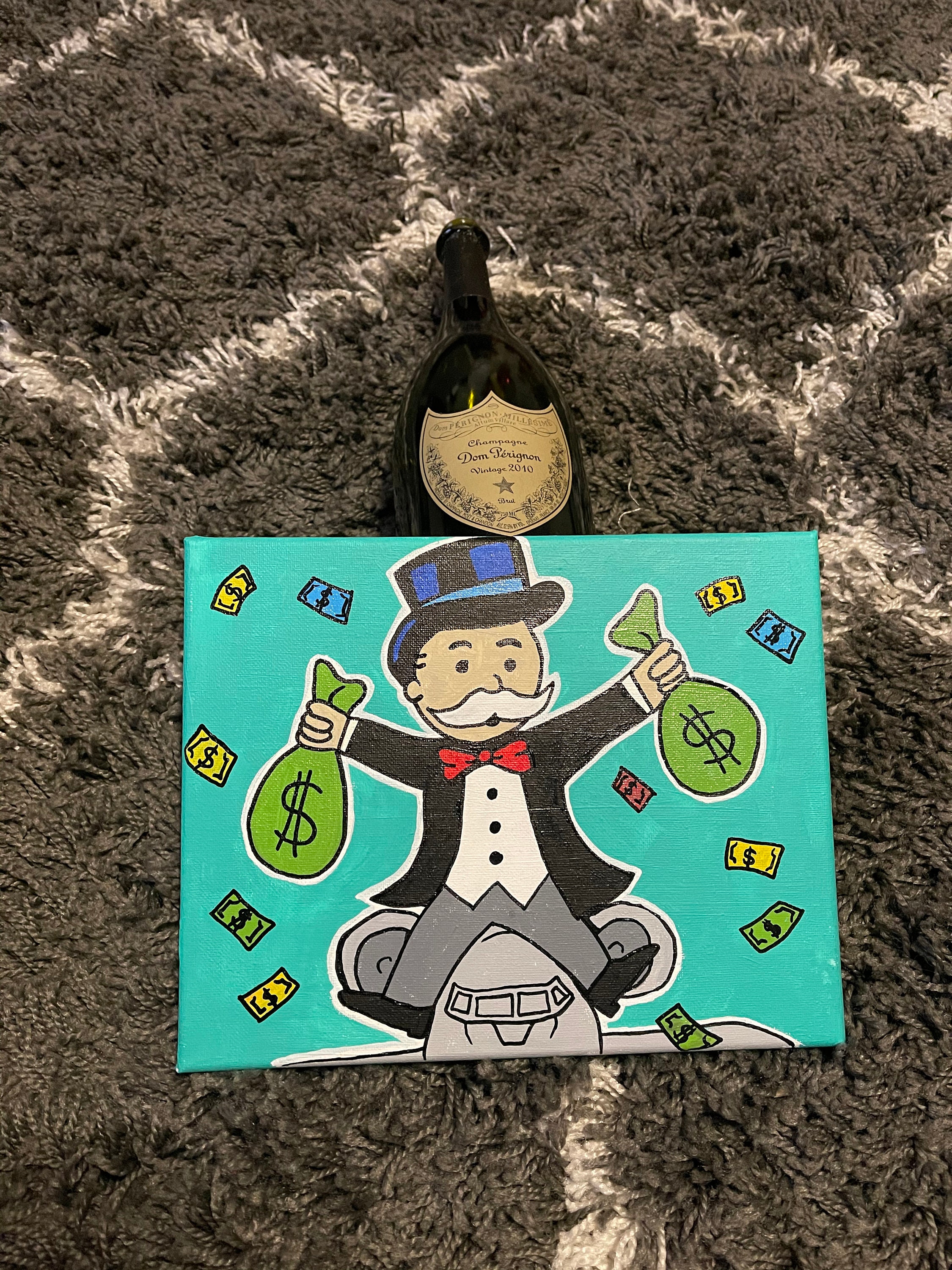 Monopoly Men on Plane. Alec Monopoly - Etsy
