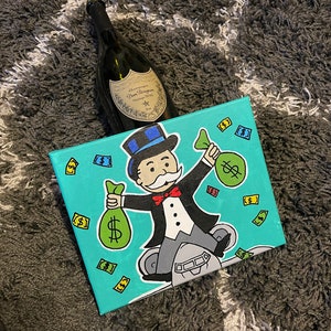 Monopoly Men on Plane. Alec Monopoly - Etsy