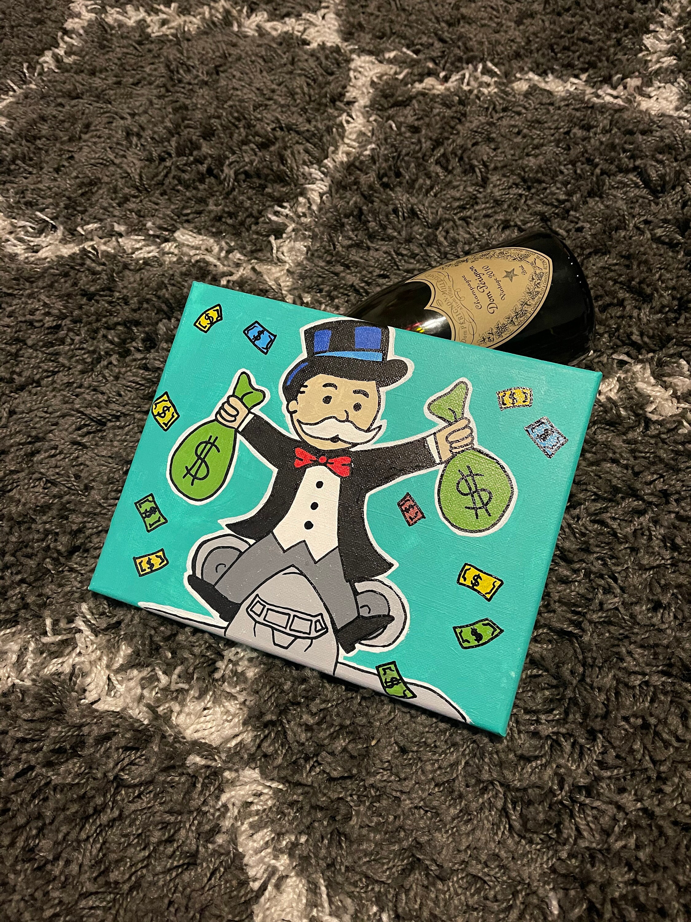 Monopoly Men on Plane. Alec Monopoly - Etsy