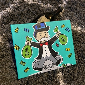 Monopoly Men on Plane. Alec Monopoly - Etsy