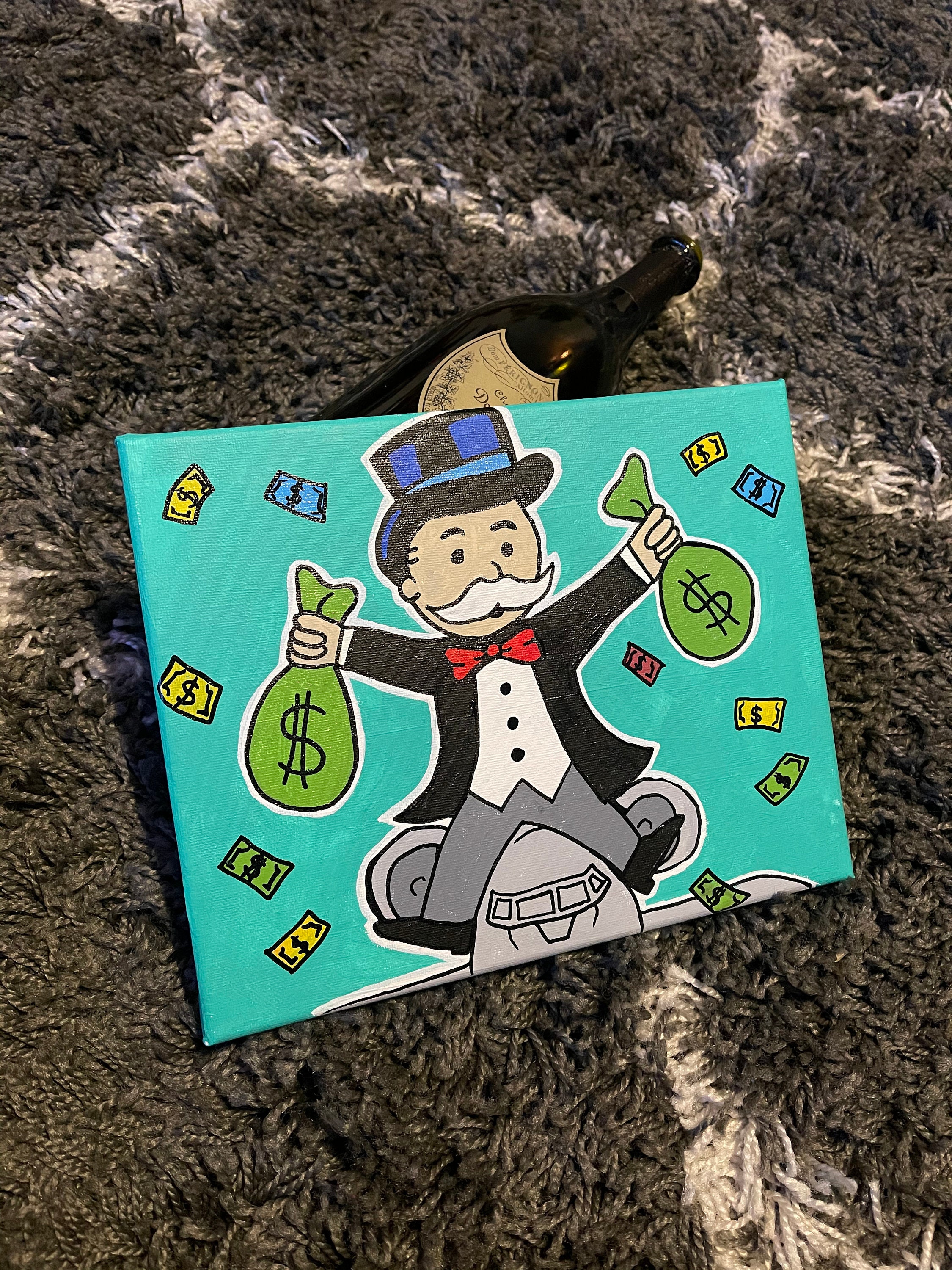 Monopoly Men on Plane. Alec Monopoly - Etsy