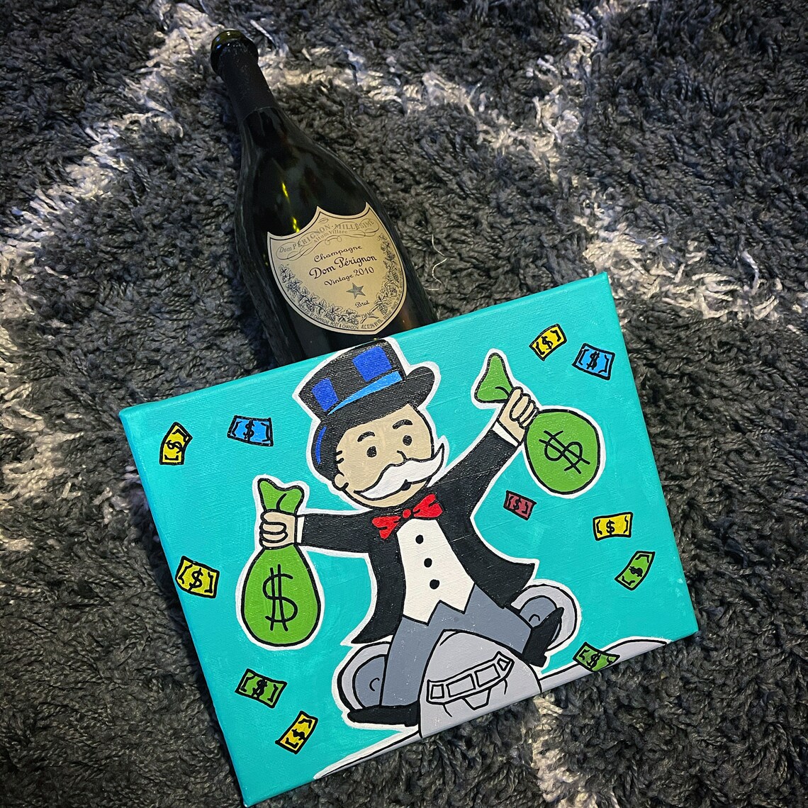 Monopoly Men on Plane. Alec Monopoly - Etsy