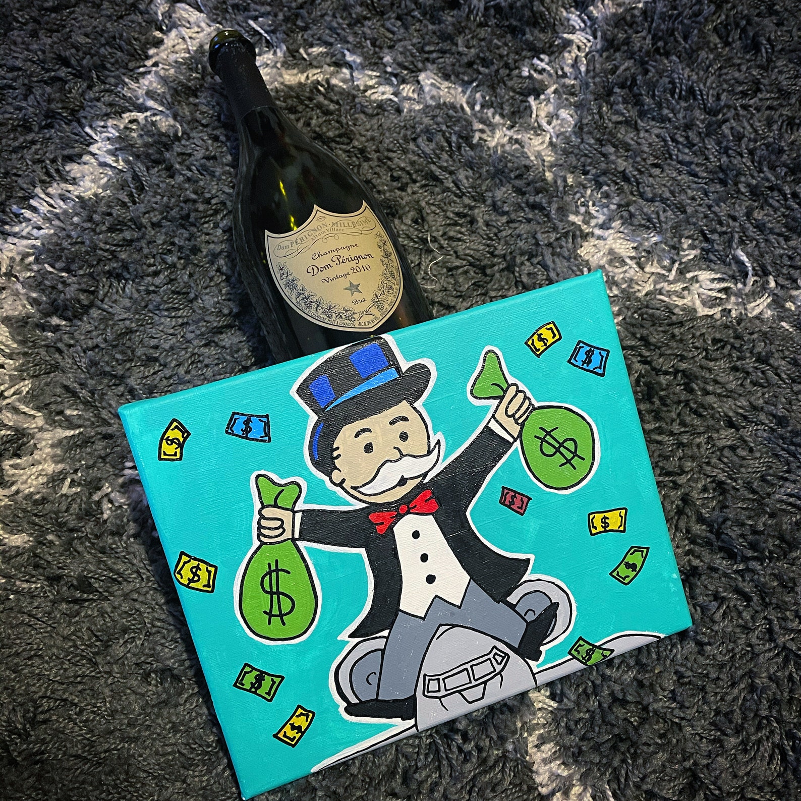 Monopoly Men on Plane. Alec Monopoly - Etsy