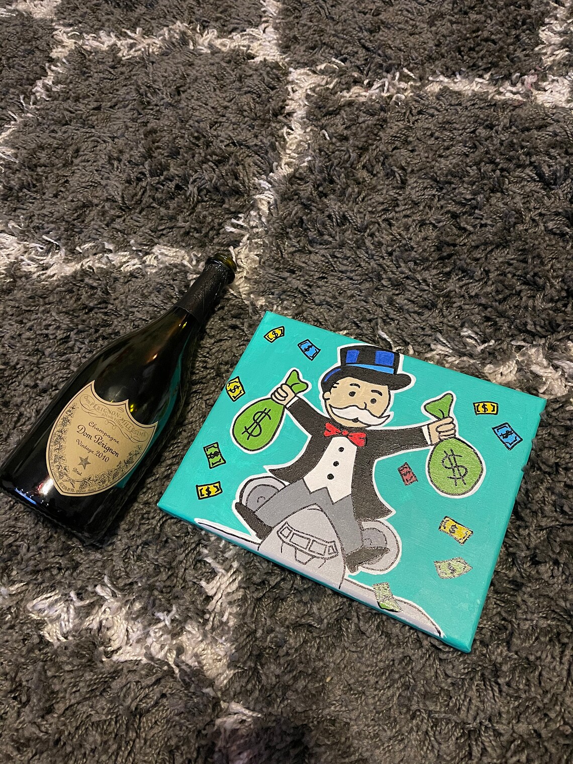 Monopoly Men on Plane. Alec Monopoly - Etsy