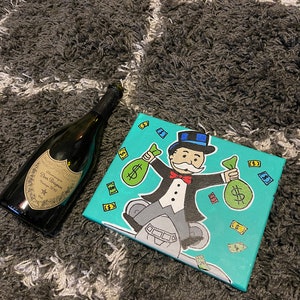 Monopoly Men on Plane. Alec Monopoly - Etsy