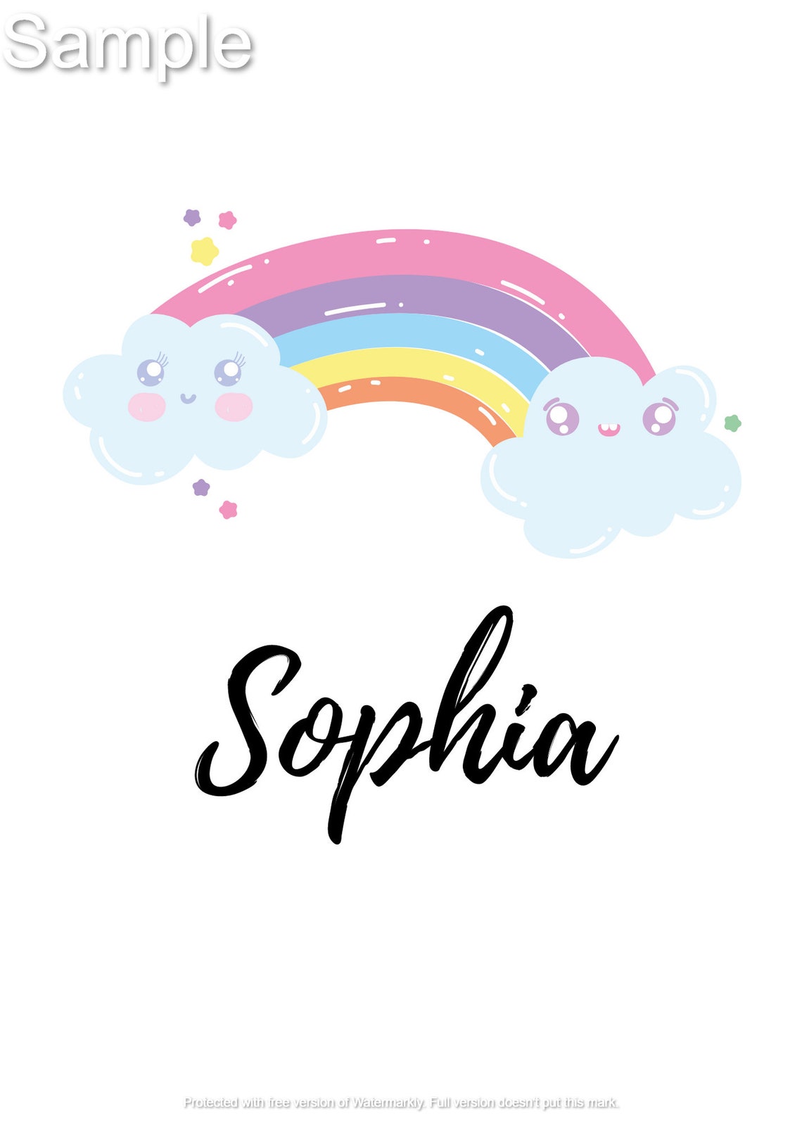 GIRL'S NAME PRINTABLE Sophia Name Wall Art Wall Art for - Etsy UK