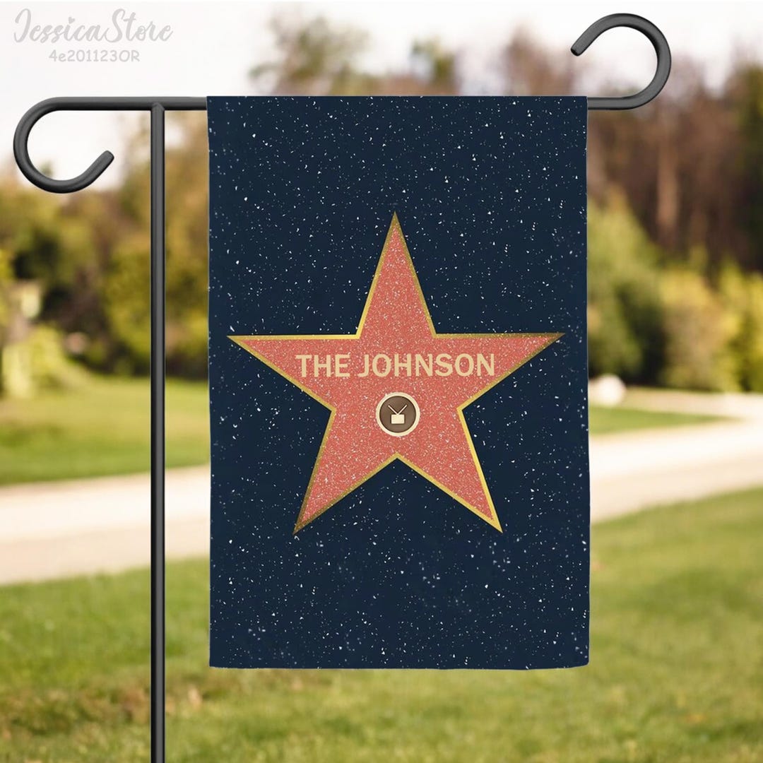 Personalized Hollywood Star Flag: Custom Outdoor Garden Decor - Etsy