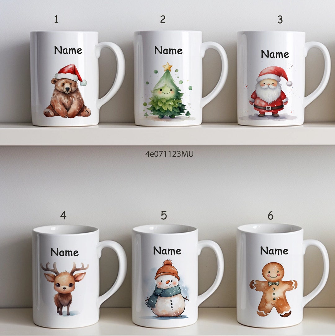 Custom Christmas Character Mug With Name-personalized Mug for Boy Girl ...