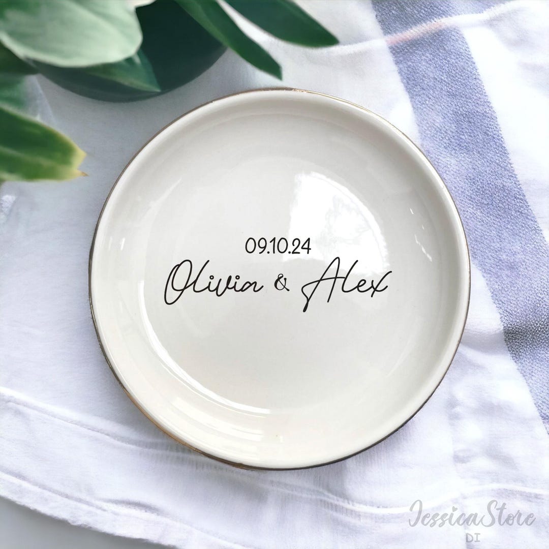 Personalized Ring Dish With Name for Couple-customized Jewelry Dish ...