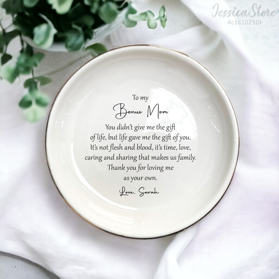 Bonus Mom Personalized Ring Dish-you Didn't Give Me the Gift of Life-custom Jewelry Holder ...
