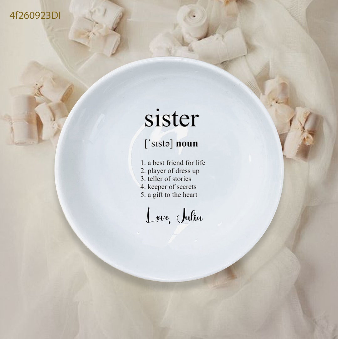 Personalized Ceramic Ring Dish: Definition Gift for Sister - Etsy