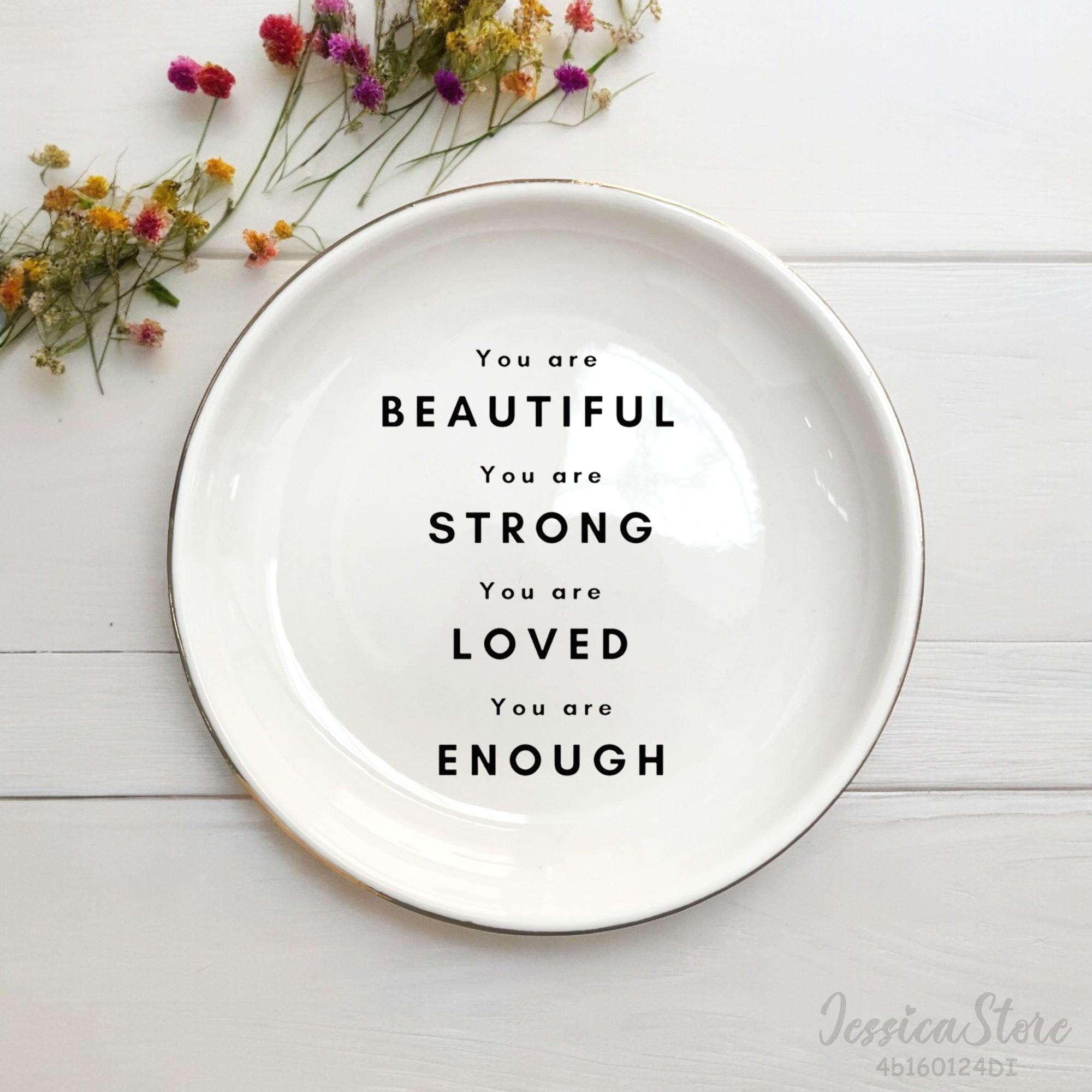 Personalized Inspirational Ring Dish, Positive Encouragement Gifts for ...