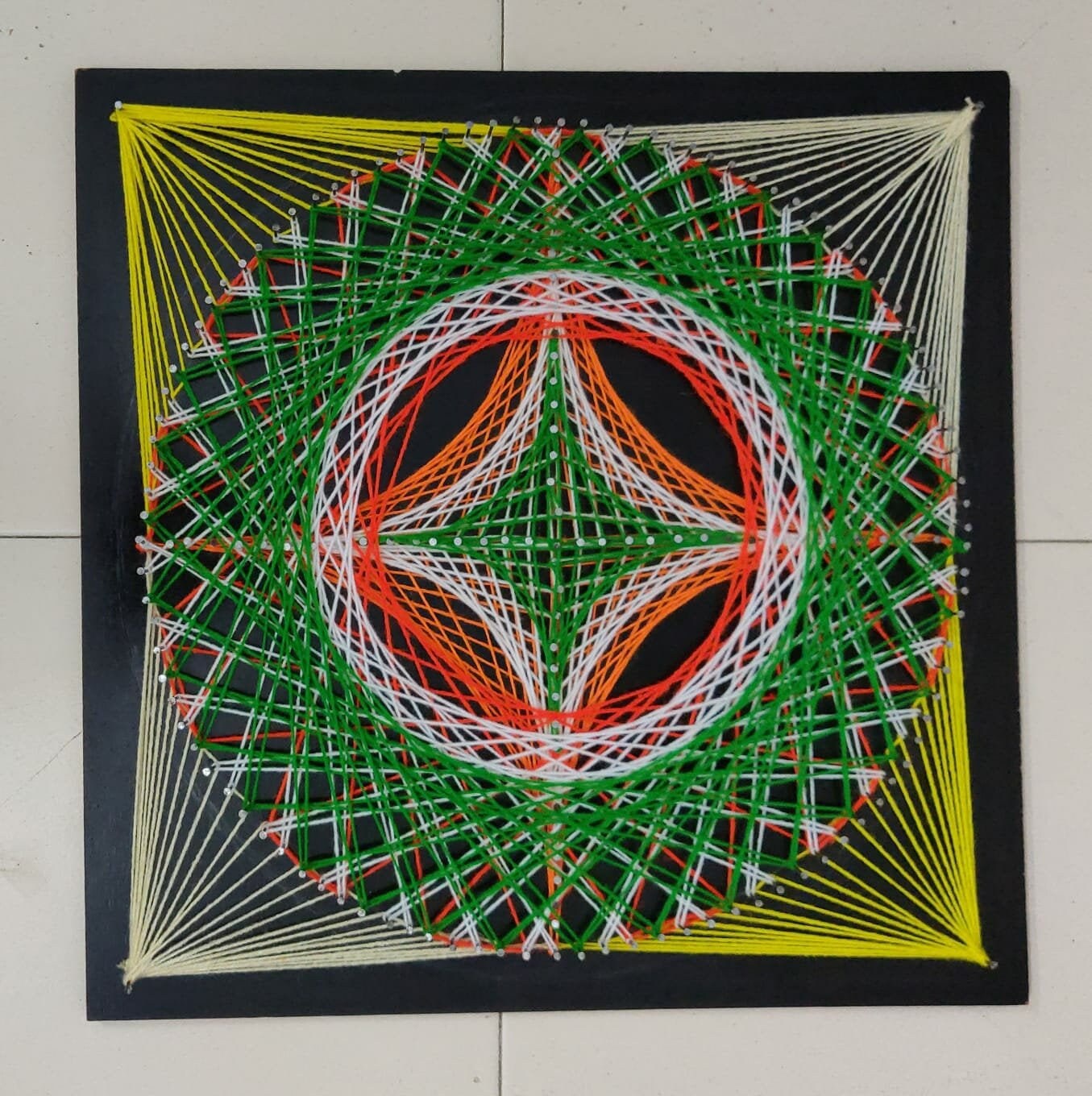 String Square Art Wall Decor Meditación Arte Hecho a mano | Etsy