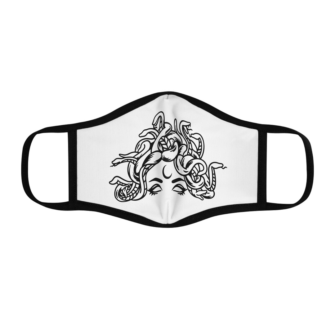 Medusa Art Fitted Polyester Face Mask - Etsy