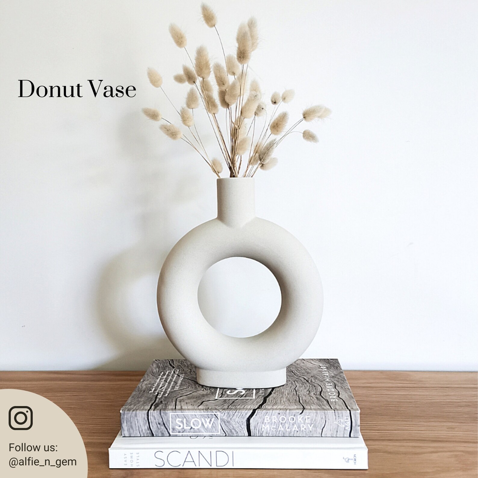 Scandinavian Ceramic Vase Boho Table Centerpiece Hourglass Etsy