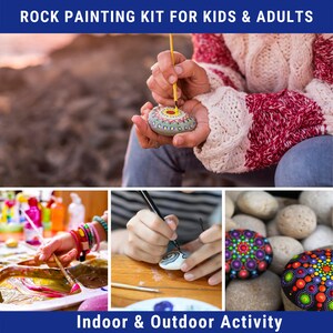 Mega Rock Painting Kit With Paints and Rocks DIY Art Kit - Etsy