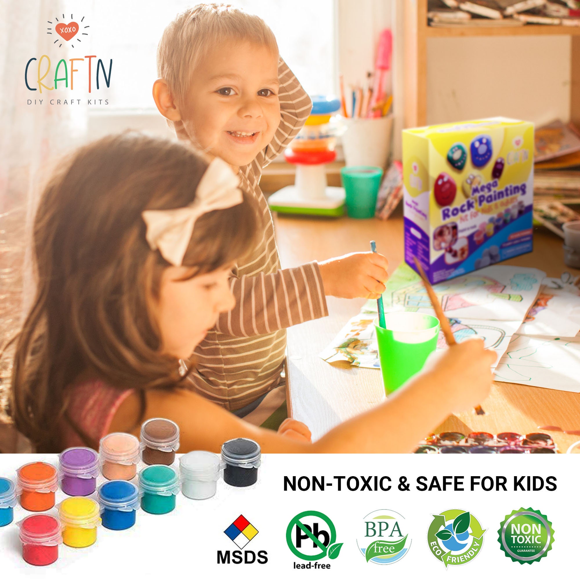 Mega Rock Painting Kit With Paints and Rocks DIY Art Kit - Etsy