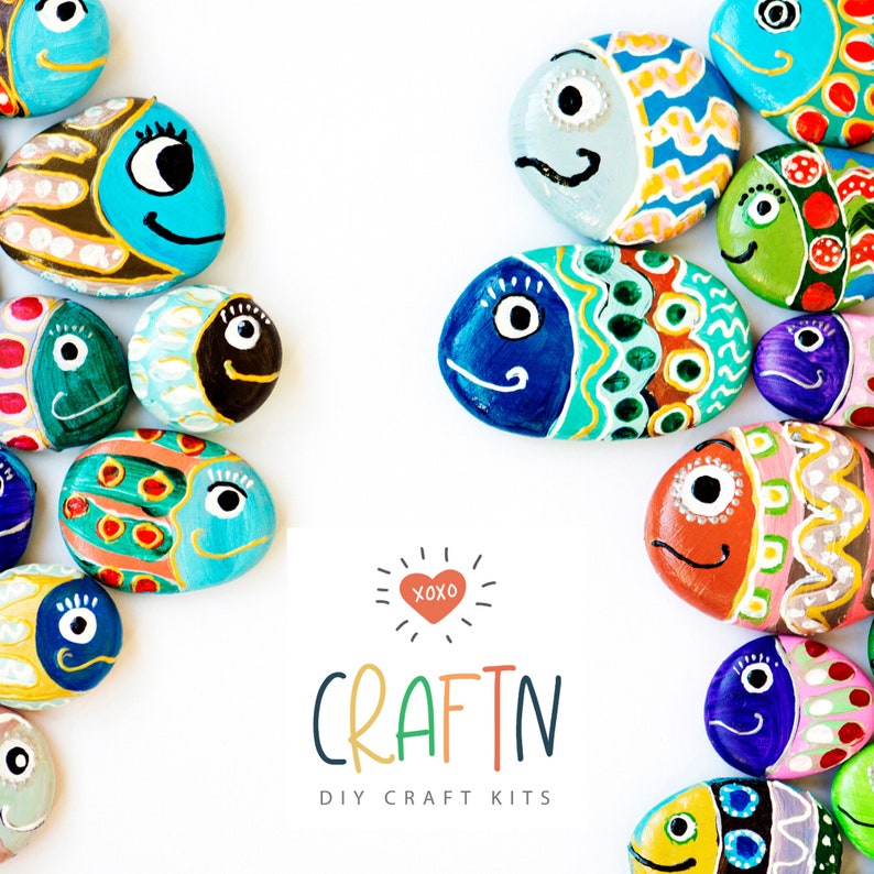 Mega Rock Painting Kit With Paints and Rocks DIY Art Kit - Etsy