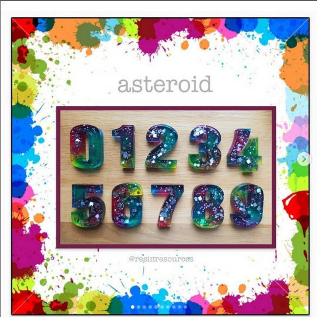 ASTEROID Space Themed Letters Numbers Alphabet Birthday Present Birth ...