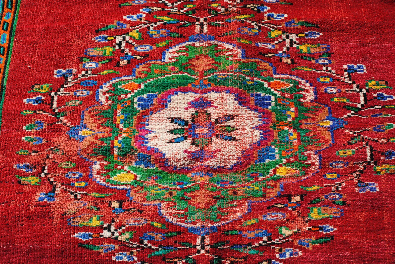 Red Turkish rug Carpet Wool rug Cotton rug Beige rug | Etsy