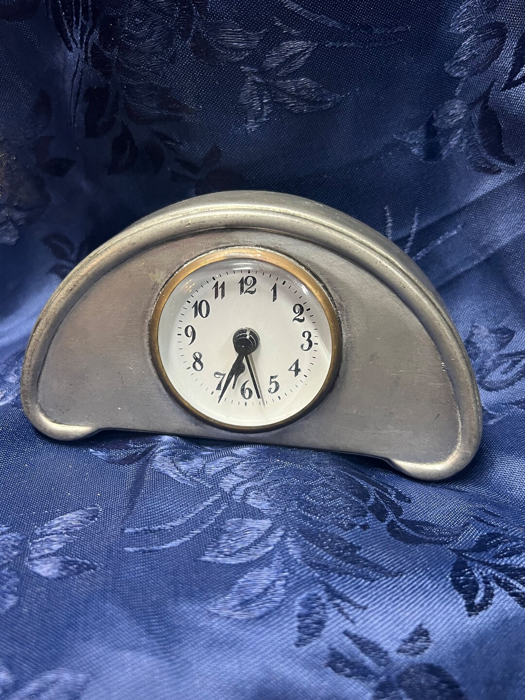 Match Luna Italian Made Pewter Designer, Antique Style Alarm Clock - Etsy