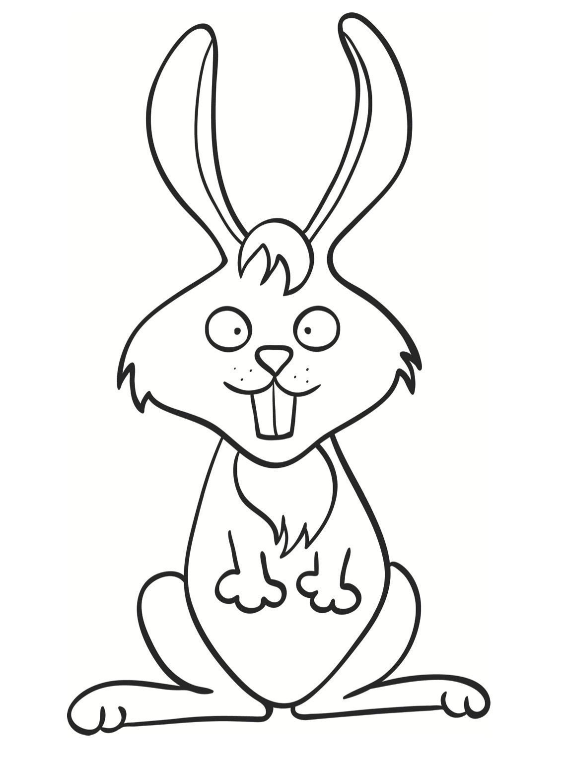 Rabbit Coloring Page - Etsy