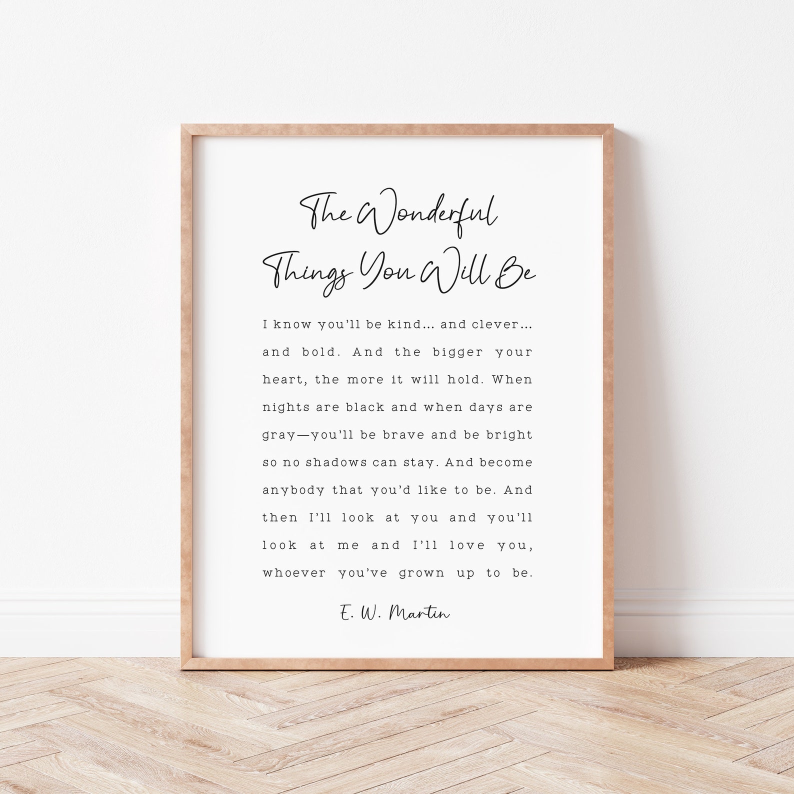 The Wonderful Things You Will Be. Nursery Quote Print. Book Page Art ...