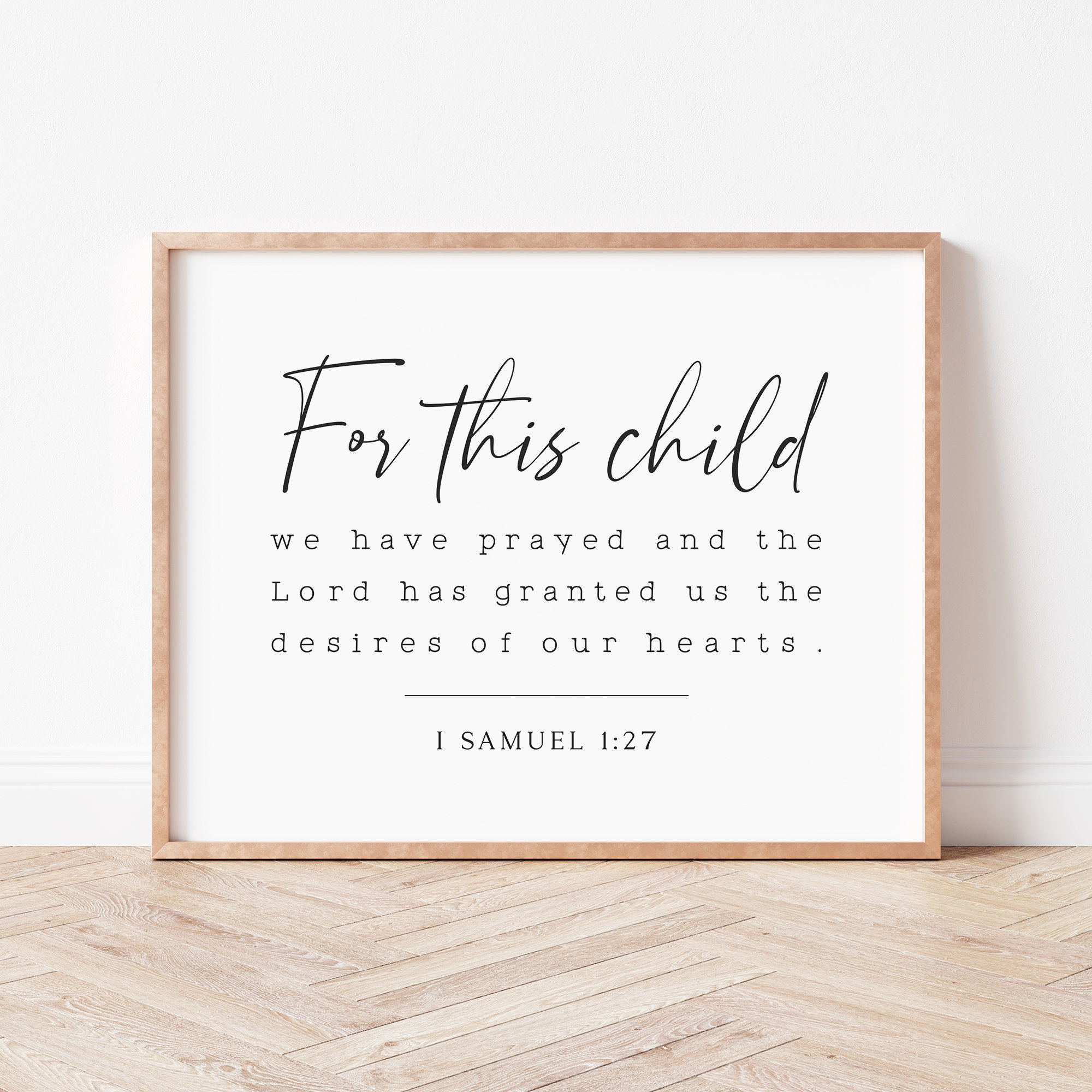 Nursery Bible Verse Wall Art. for This Child We Have Prayed - Etsy
