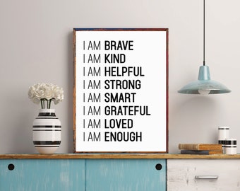 I Am Strong Poster - Etsy