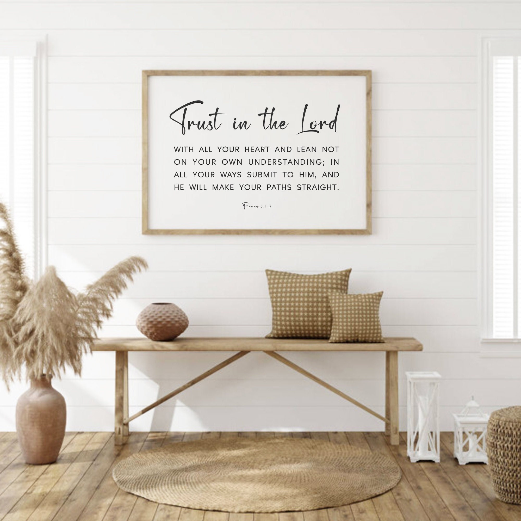 Proverbs 3:5-6. Bible Verse Wall Art. Christian Printables. | Etsy