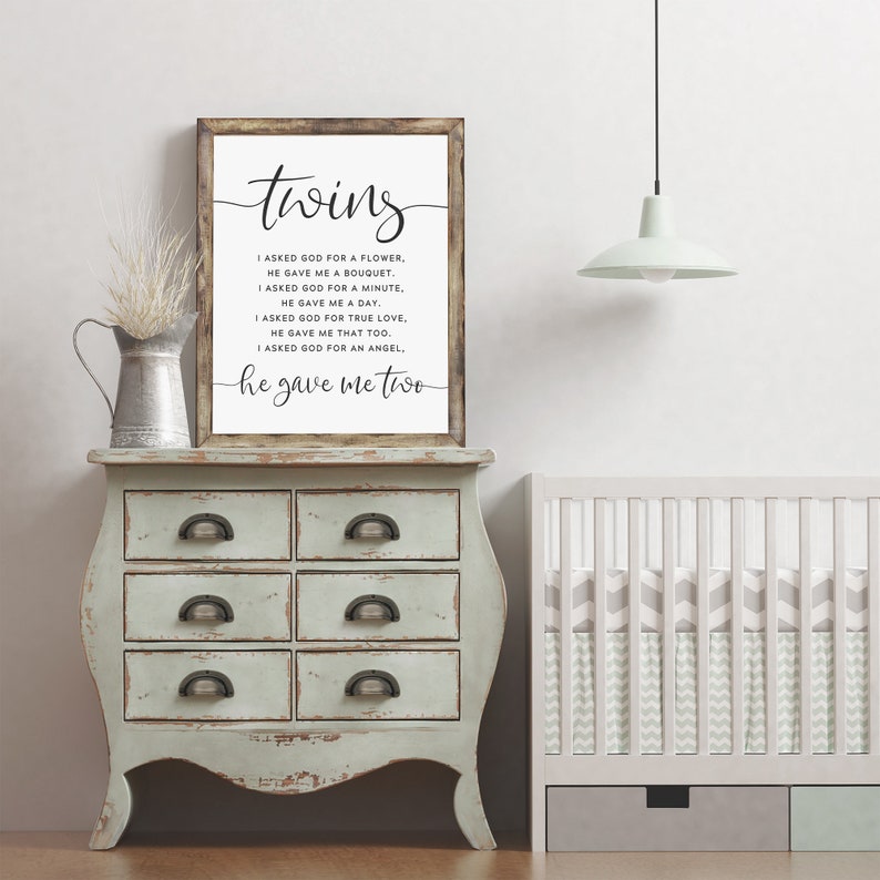 Twins Print. Nursery Decor. Twins Quote. Nursery Quote Print. - Etsy
