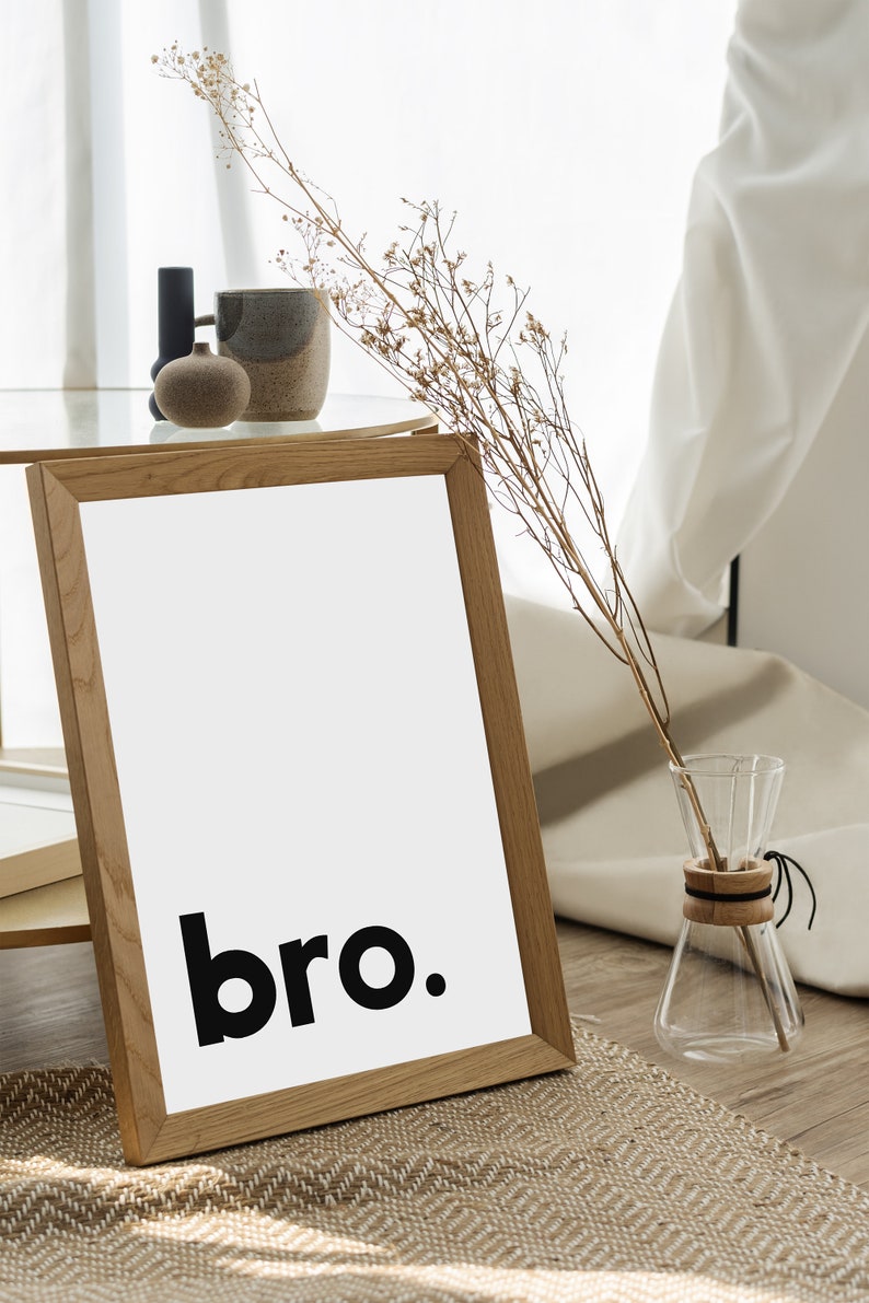 Bro Print. Mailed Poster. Boys Bedroom Decor. Bro Wall Art. - Etsy