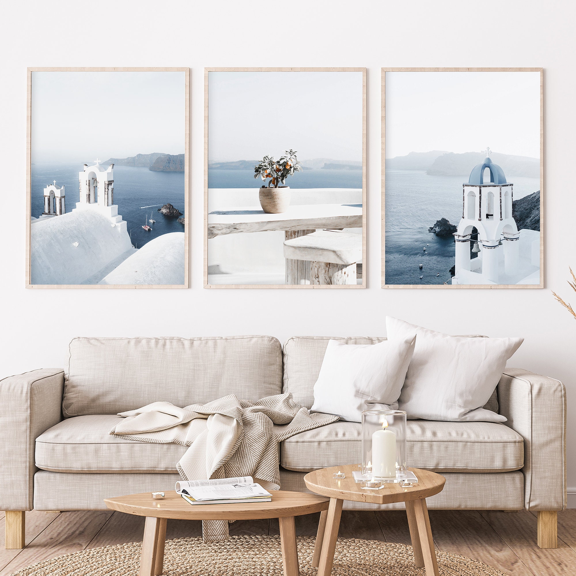 Greece Print Set. Santorini Print. Set of 3 Prints. European | Etsy