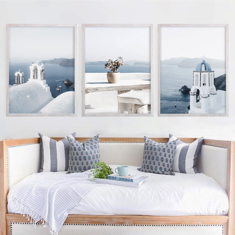 Greece Print Set. Santorini Print. Set of 3 Prints. European Wall Art ...