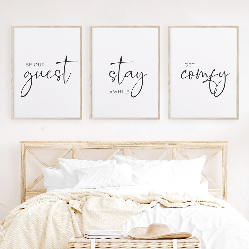 Guest Room Sign. Set of 3 Prints. Guest Room Decor. Be Our Guest, Stay ...