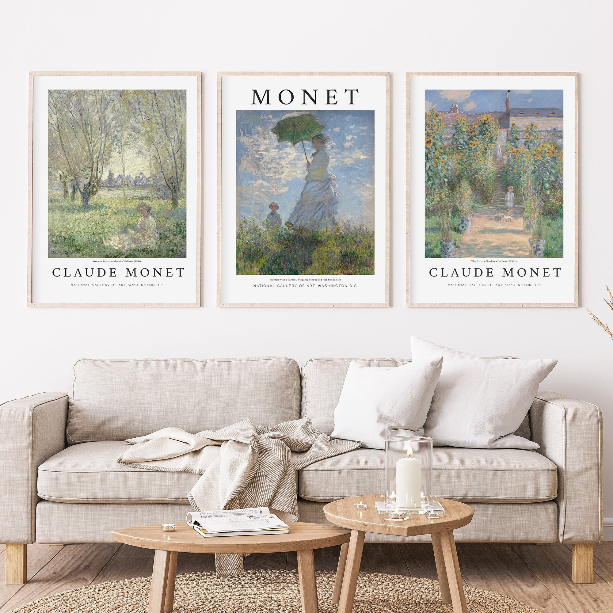 Monet Print Set. Wall Art Decor. Monet Poster. Landscape Painting ...