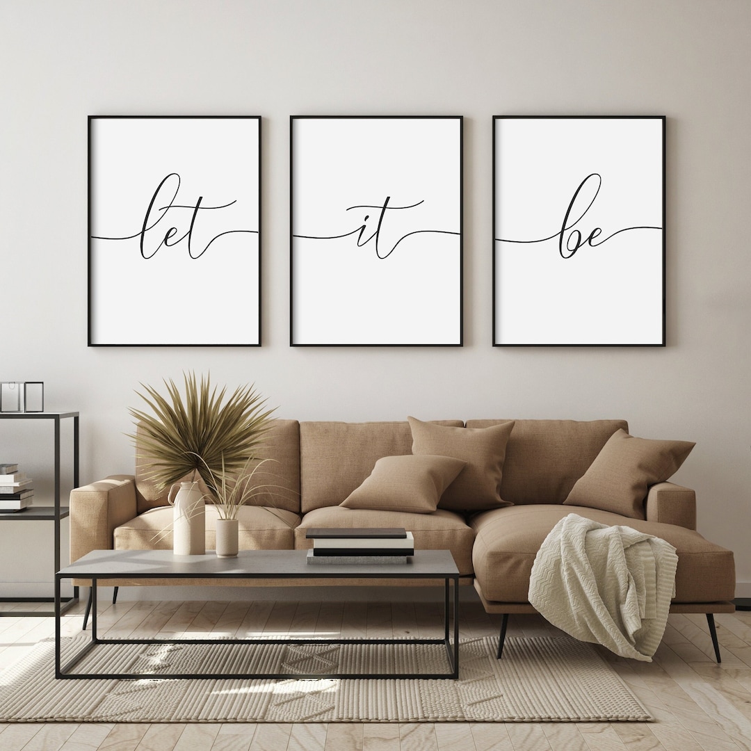 Let It Be Sign. Bedroom Wall Decor. Above Bed Art. Bedroom Wall Art ...