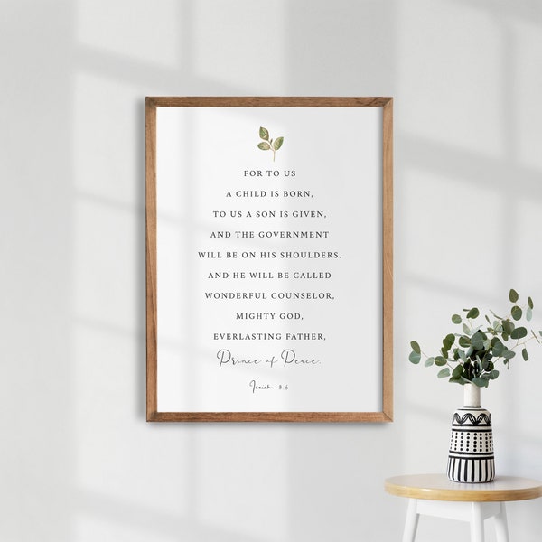 Isaiah 9 6 - Etsy
