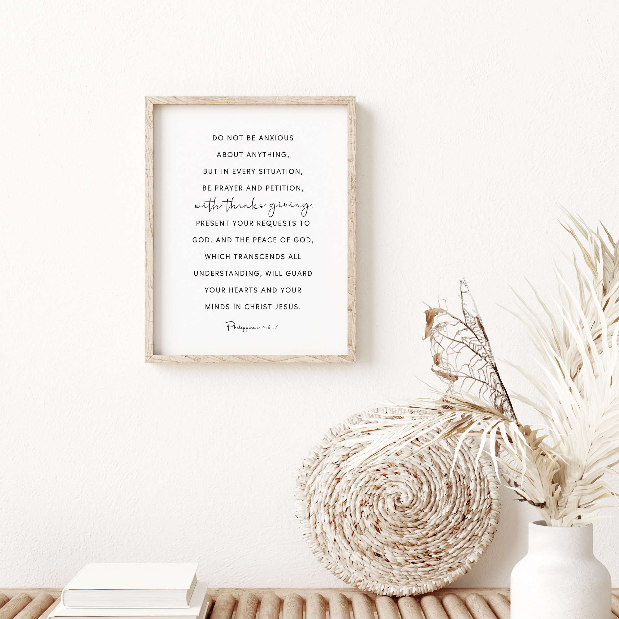 Philippians 4:6-7. Bible Verse Printable. Minimalist Christian | Etsy