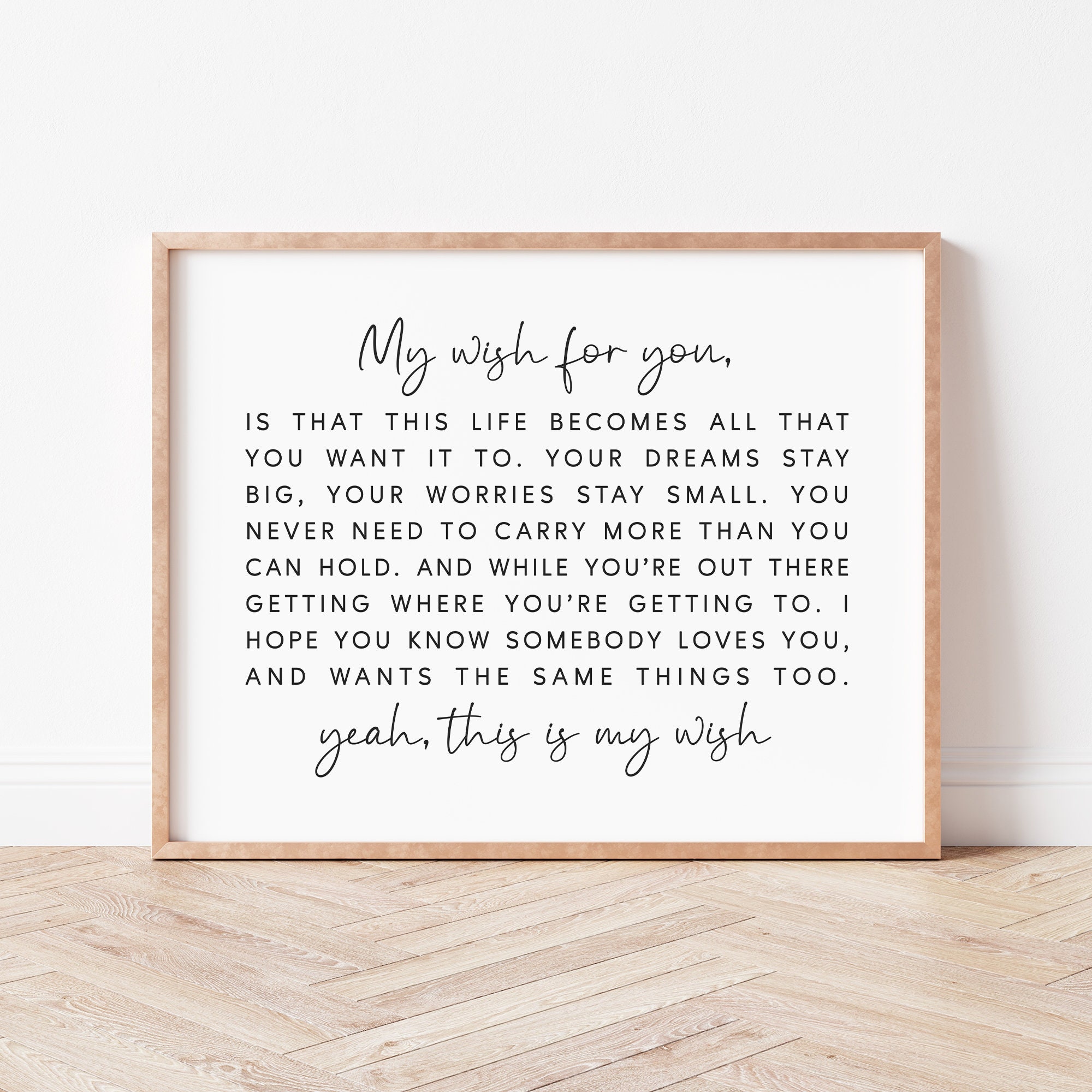 My Wish for You Sign. Nursery Quote Print. Kids Room Decor. - Etsy