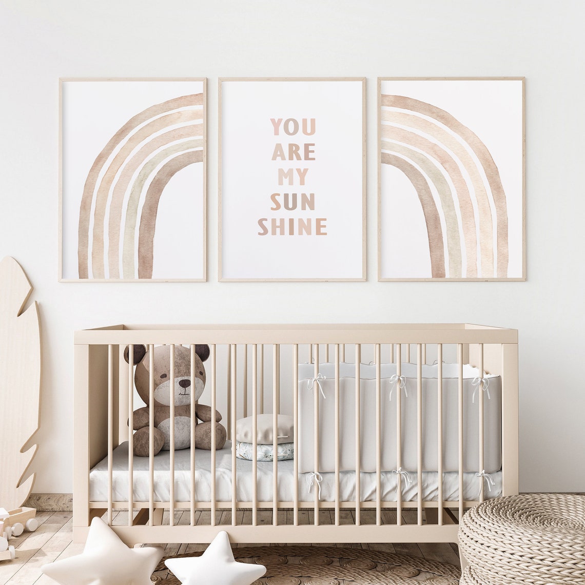 You Are My Sunshine Wall Art. Kids Room Decor. Rainbow Nursery | Etsy