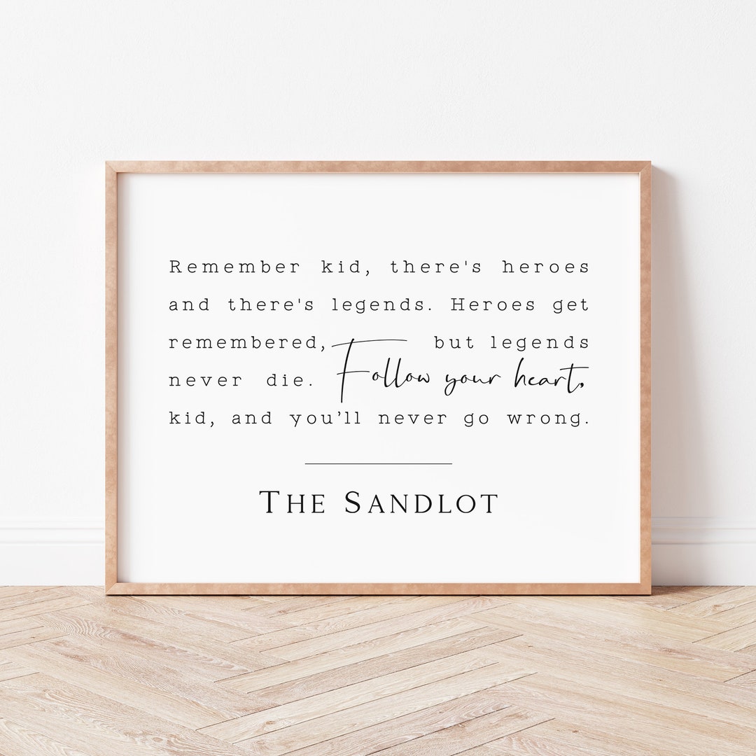 The Sandlot Quote Print, Baseball Nursery Decor (digital Download) - Etsy