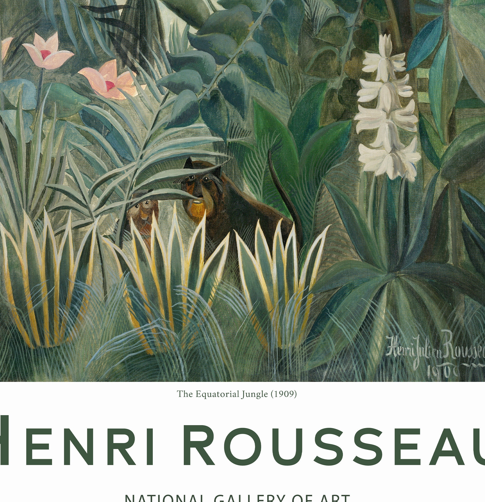 Prints Art & Collectibles Equatorial Jungle Print Henri Rousseau Print ...