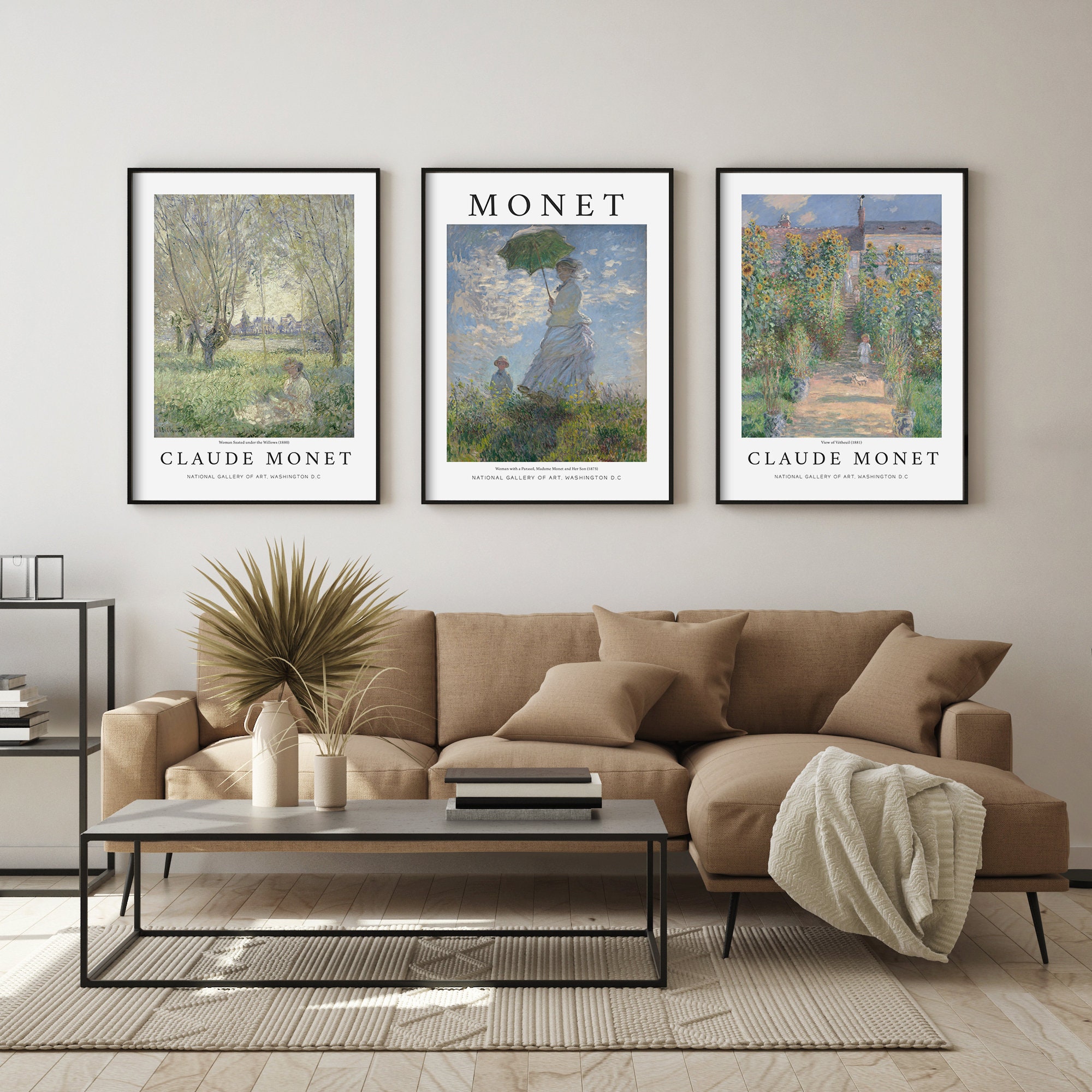 Monet Landscape Painting Print Set, Museum Wall Art - Etsy
