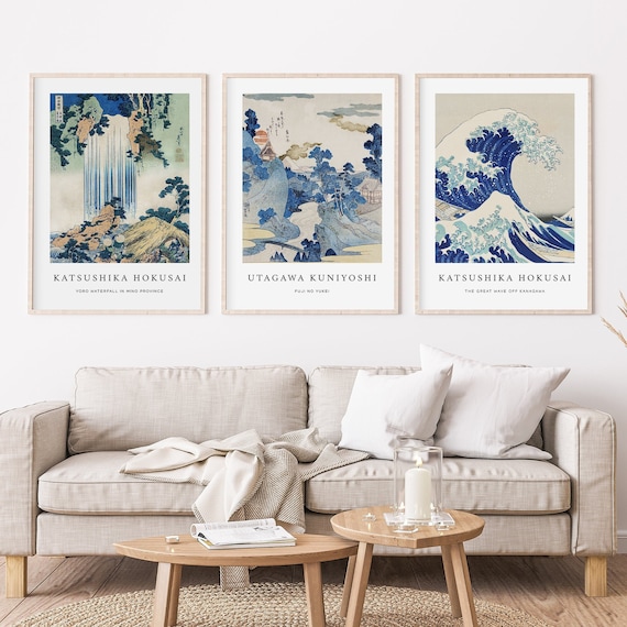 Japanese Print Set. Home Decor. Japanese Art. Museum Poster. | Etsy